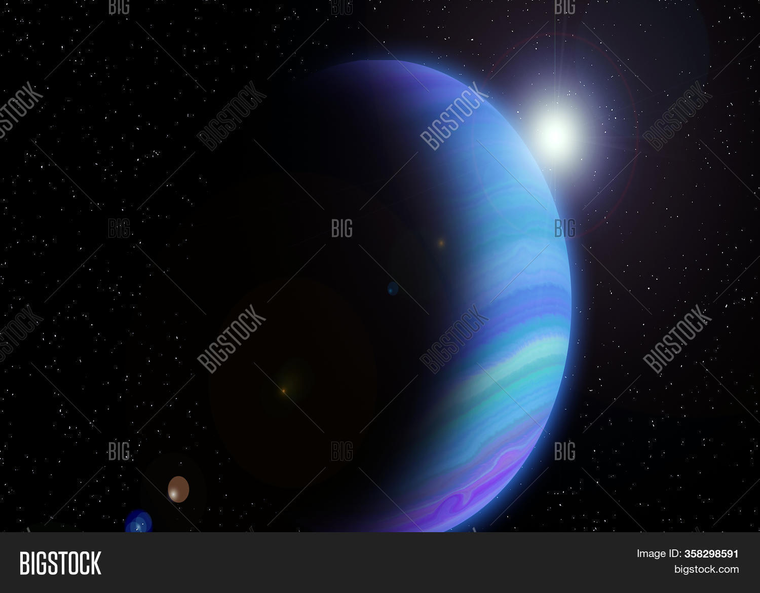 Planet Neptune Half Image & Photo (Free Trial) | Bigstock