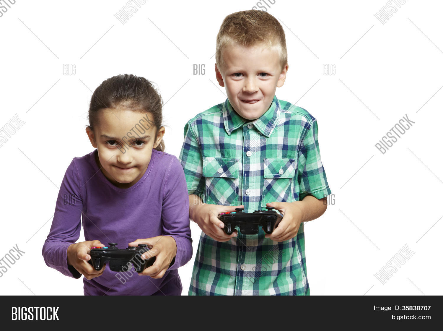 Boy Girl Playing Games Image & Photo (Free Trial) | Bigstock