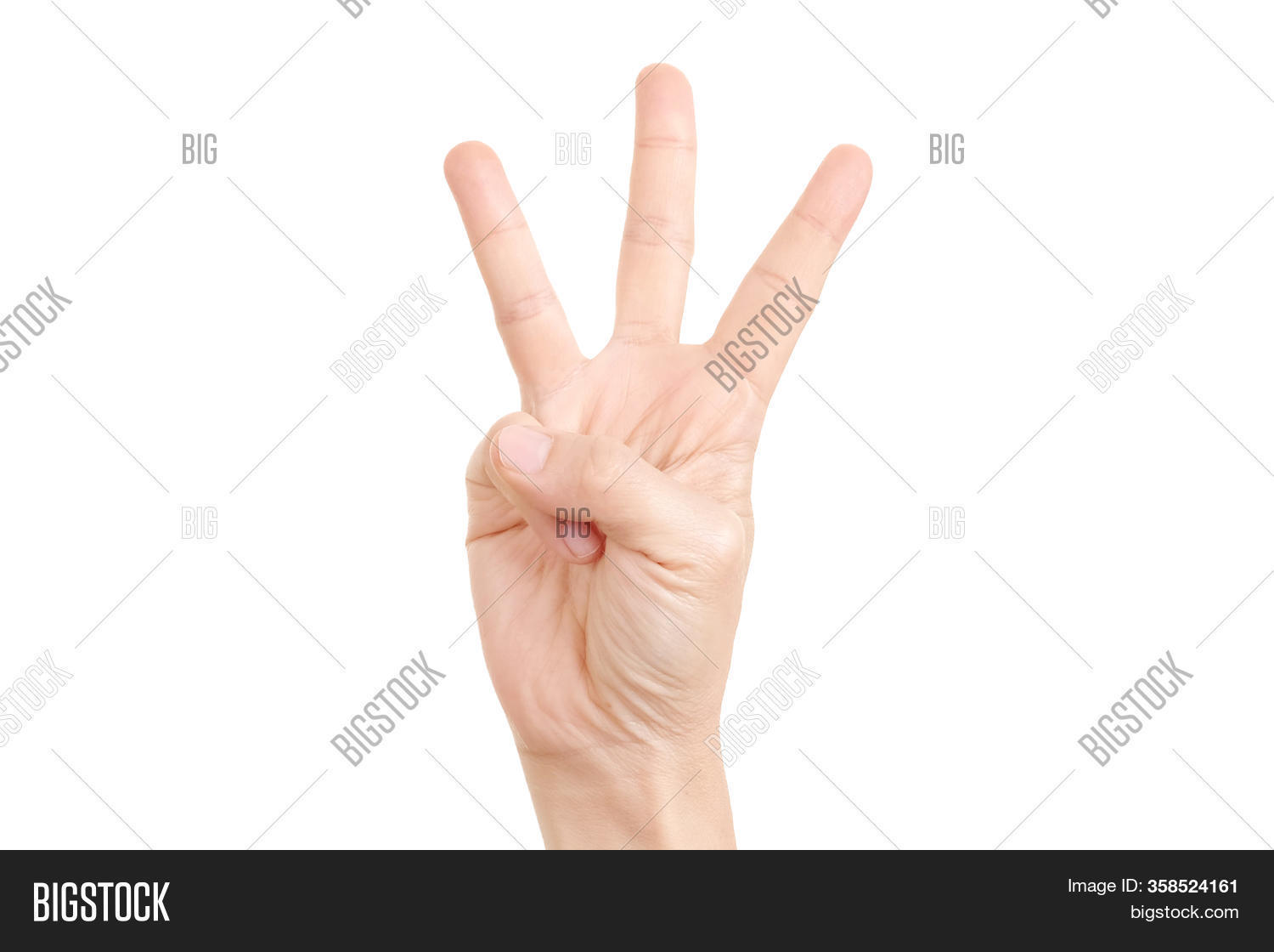 Hand Shown Three Image & Photo (Free Trial) | Bigstock
