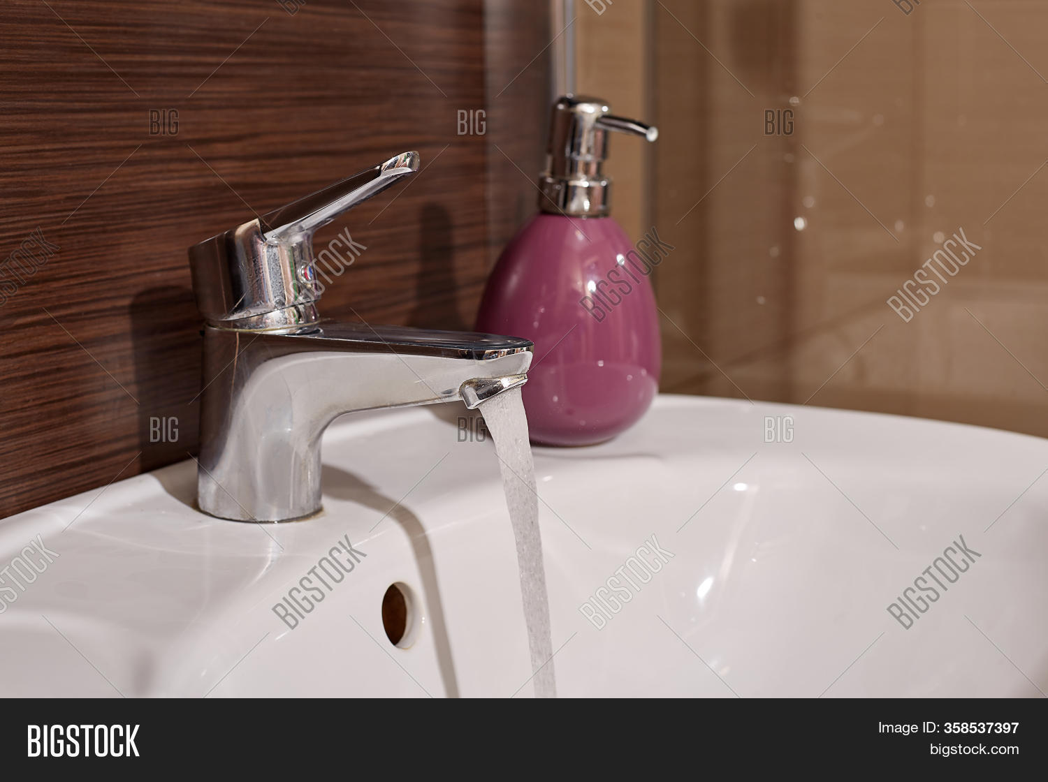 Water Flows Under Tap Image & Photo (Free Trial) | Bigstock