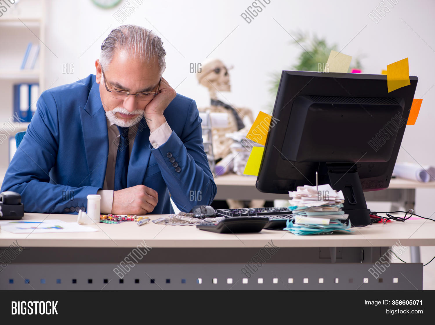 Old Male Sick Employee Image & Photo (Free Trial) | Bigstock