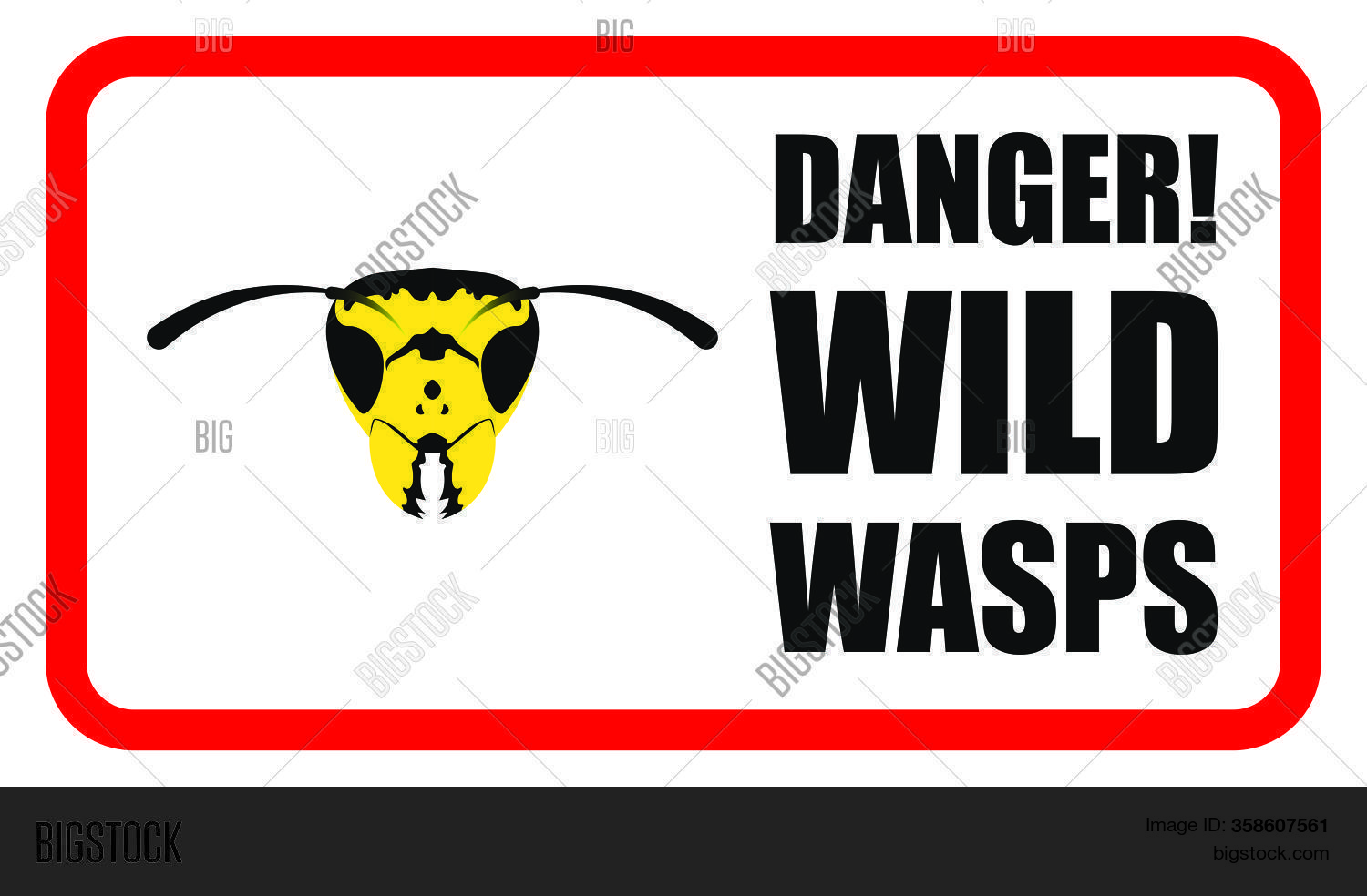 Danger Sign, Wasp Vector & Photo (Free Trial) | Bigstock
