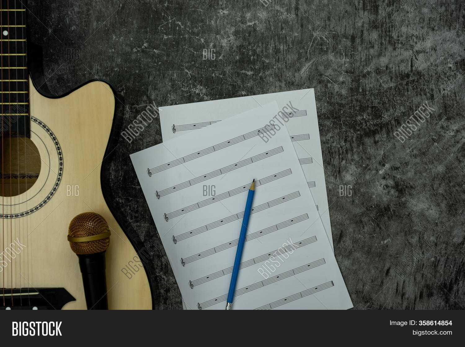 Table Top View Music Image & Photo (Free Trial) | Bigstock