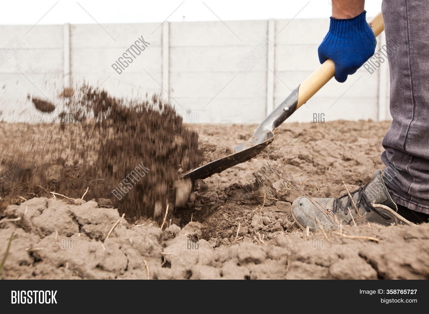 Man Digging Soil Image & Photo (Free Trial) | Bigstock