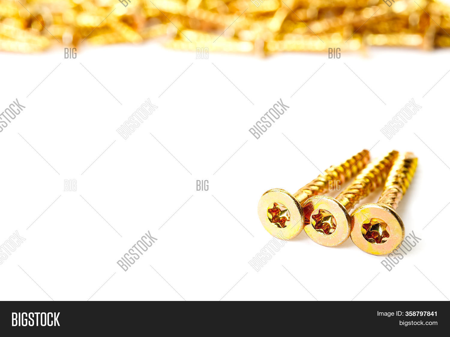 Gold Screws Scattered Image & Photo (Free Trial) | Bigstock