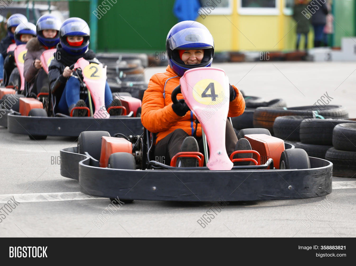Girl Driving Go-kart Image & Photo (Free Trial) | Bigstock