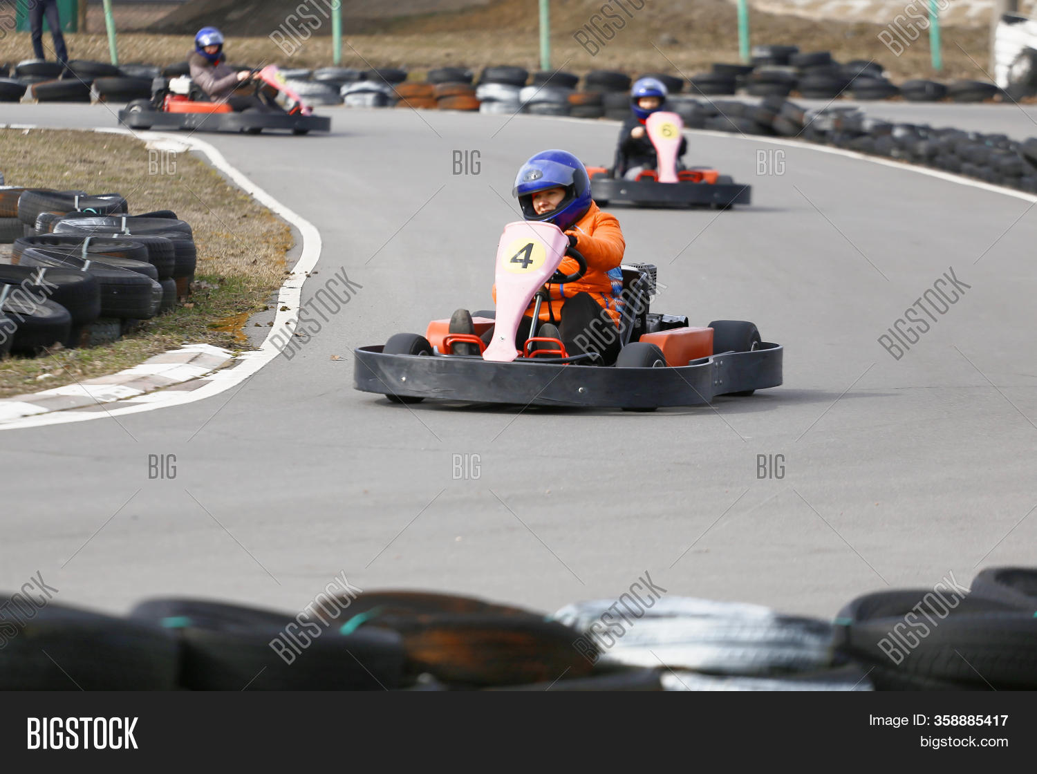 Girl Driving Go-kart Image & Photo (Free Trial) | Bigstock