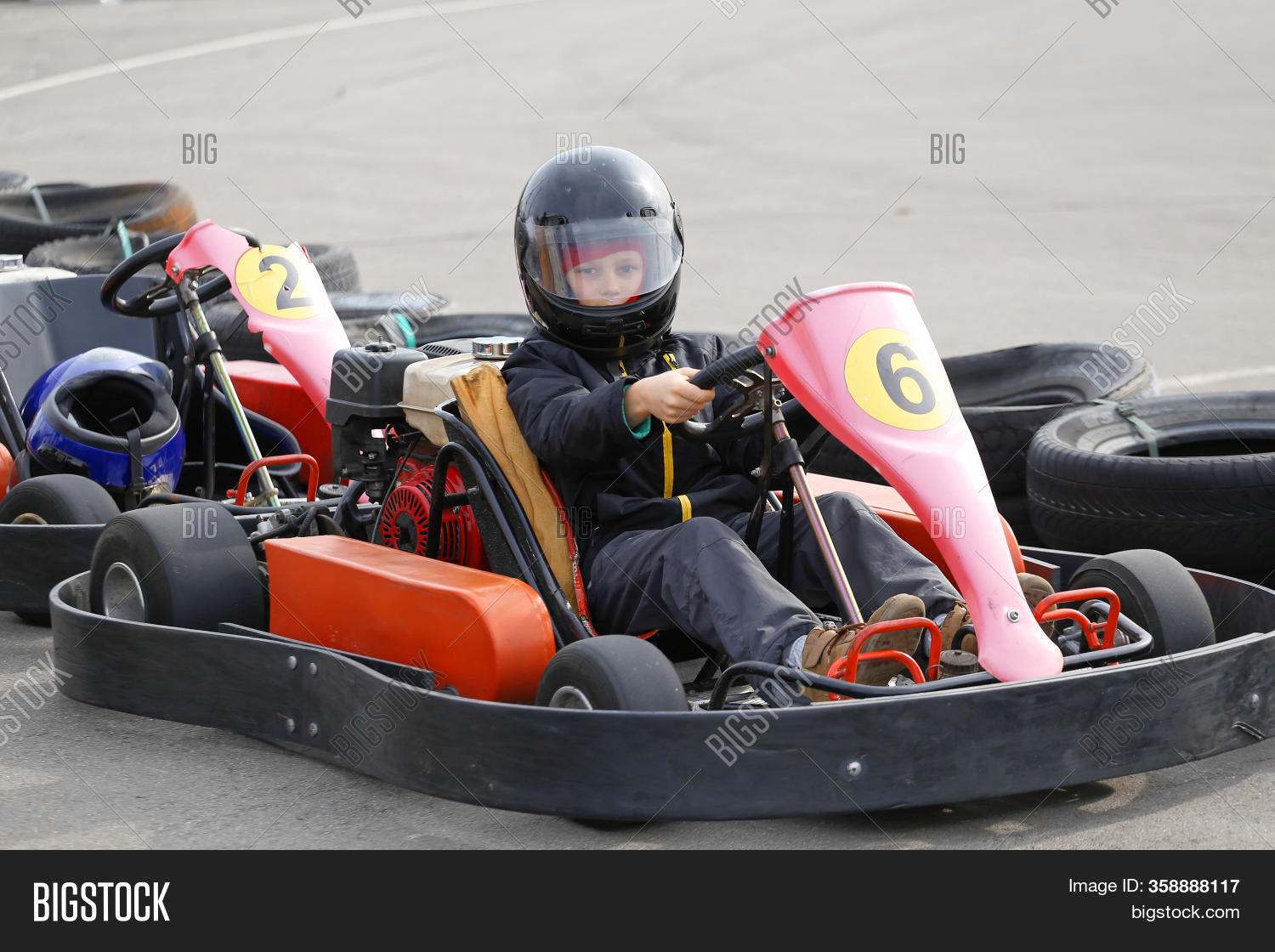 Boy Driving Go-kart Image & Photo (Free Trial) | Bigstock