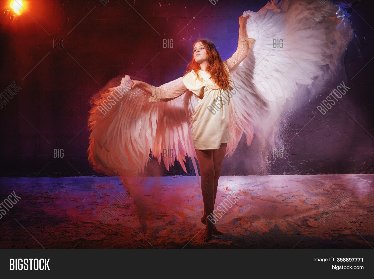 White Angel On Dark Image & Photo (Free Trial) | Bigstock