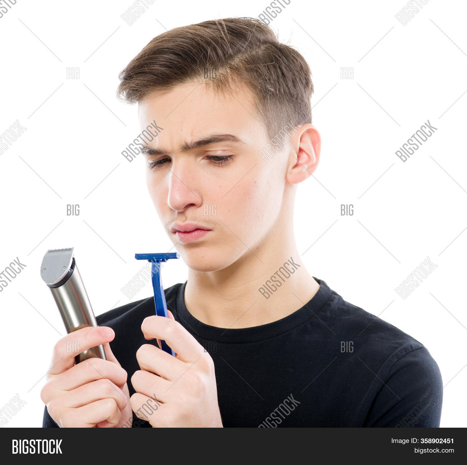 Teenager Holds Razor Image & Photo (Free Trial) | Bigstock