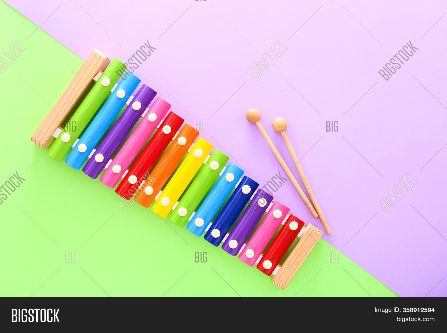 Rainbow Colored Wooden Image & Photo (Free Trial) | Bigstock