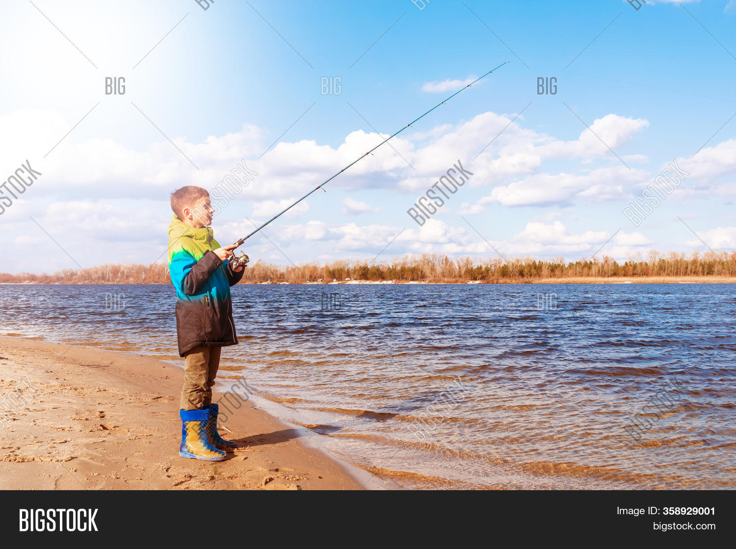 Teen Boy Catching Fish Image & Photo (Free Trial) | Bigstock