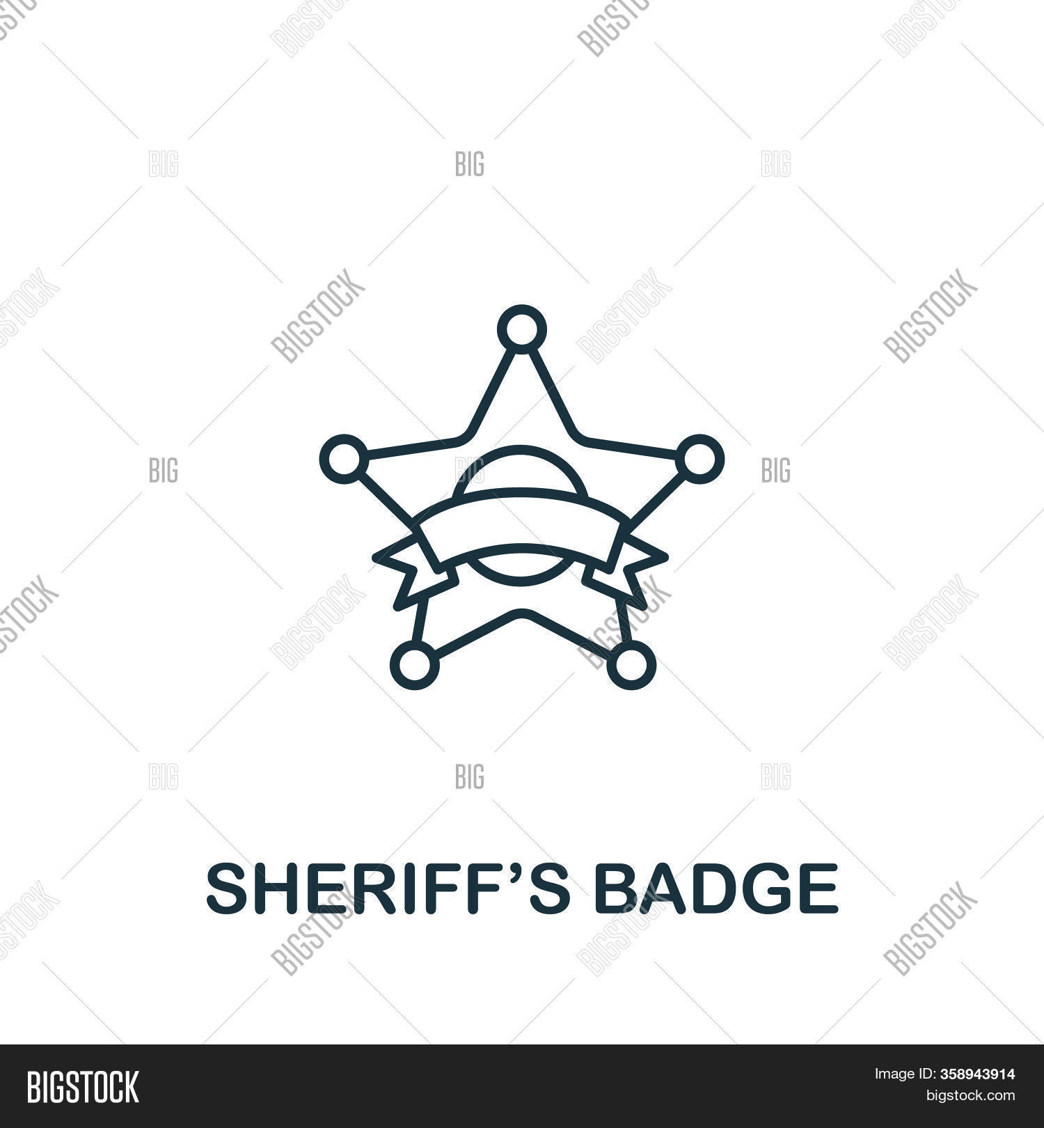 Sheriffs Badge Icon Image & Photo (Free Trial) | Bigstock
