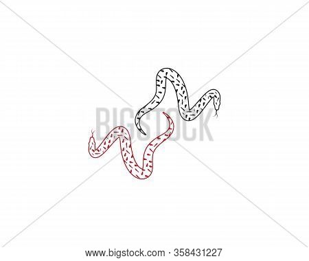 Twin Snake Icon Logo Vector & Photo (Free Trial) | Bigstock