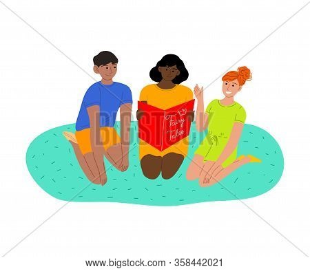 Smiling Kids Sitting Vector & Photo (Free Trial) | Bigstock