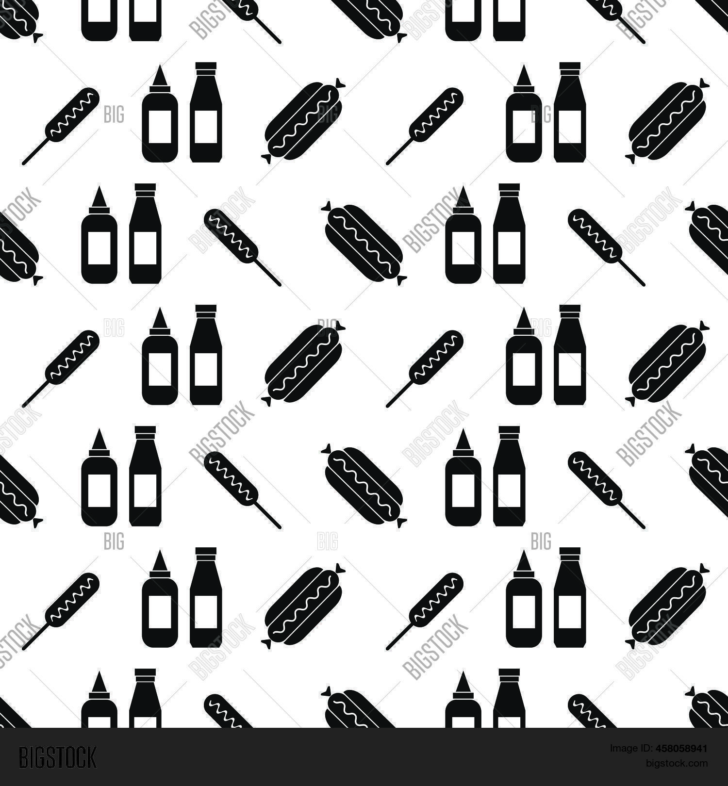 Hot Dog Seamless Vector & Photo (Free Trial) | Bigstock