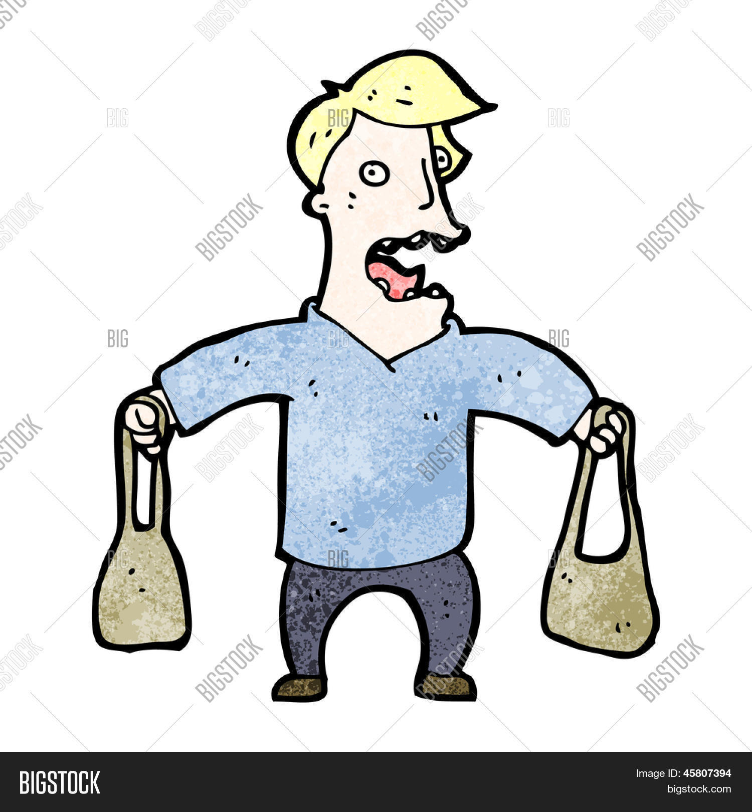 Cartoon Man Carrying Image & Photo (Free Trial) | Bigstock