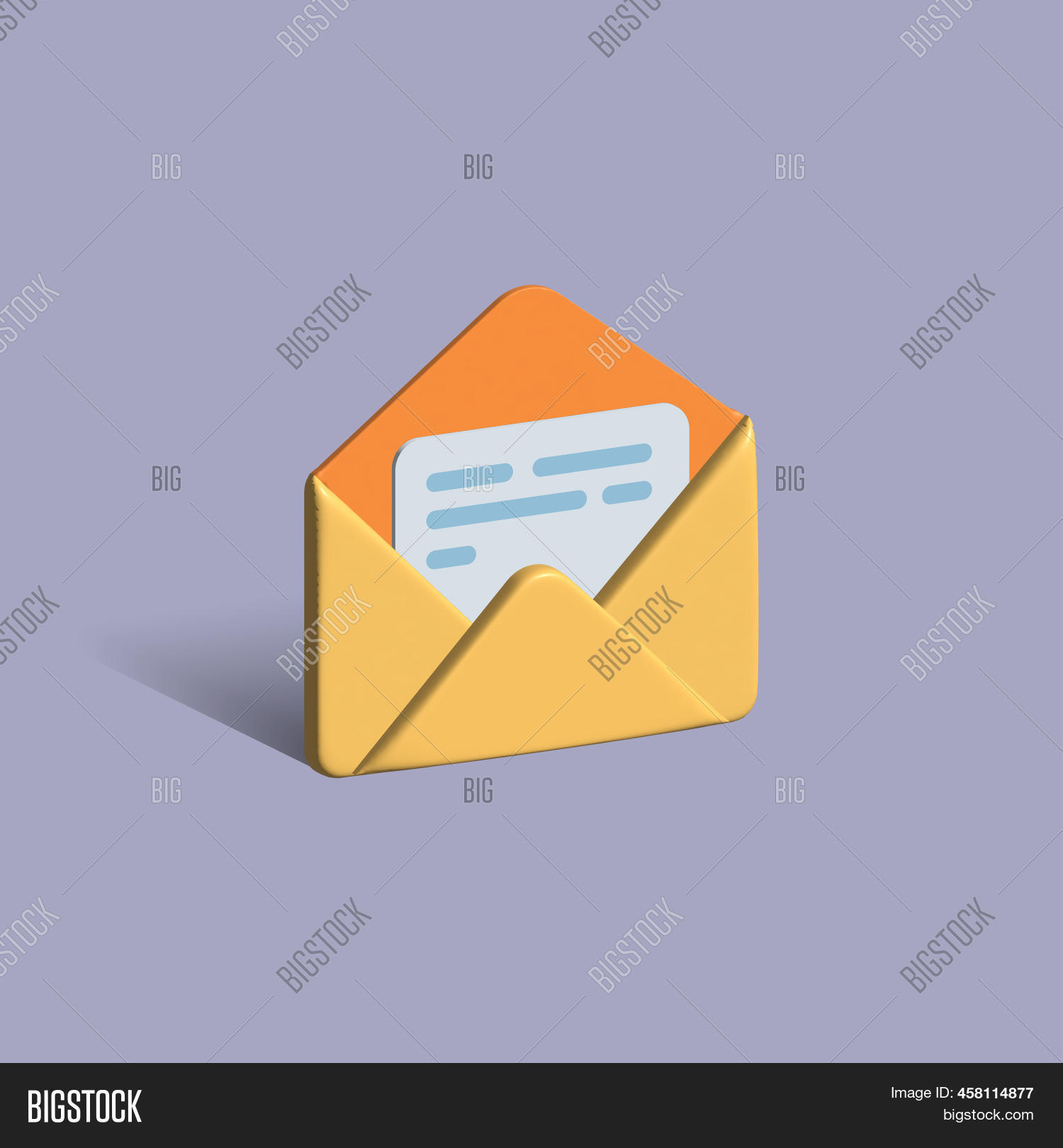 Mail 3d Icon. Open Image & Photo (Free Trial) | Bigstock