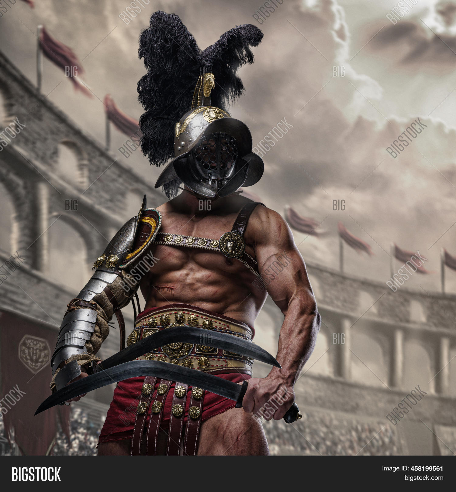 Muscular Gladiator Image & Photo (Free Trial) | Bigstock