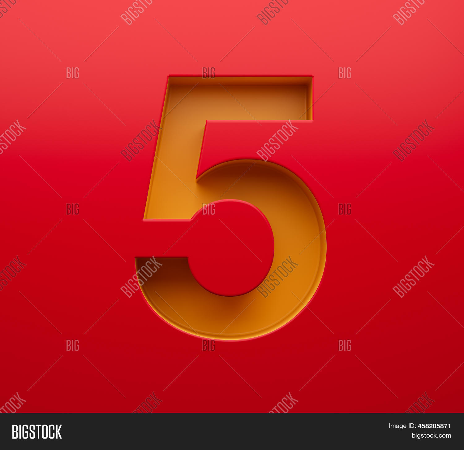 3d Digit 5 Five Bevel Image & Photo (Free Trial) | Bigstock