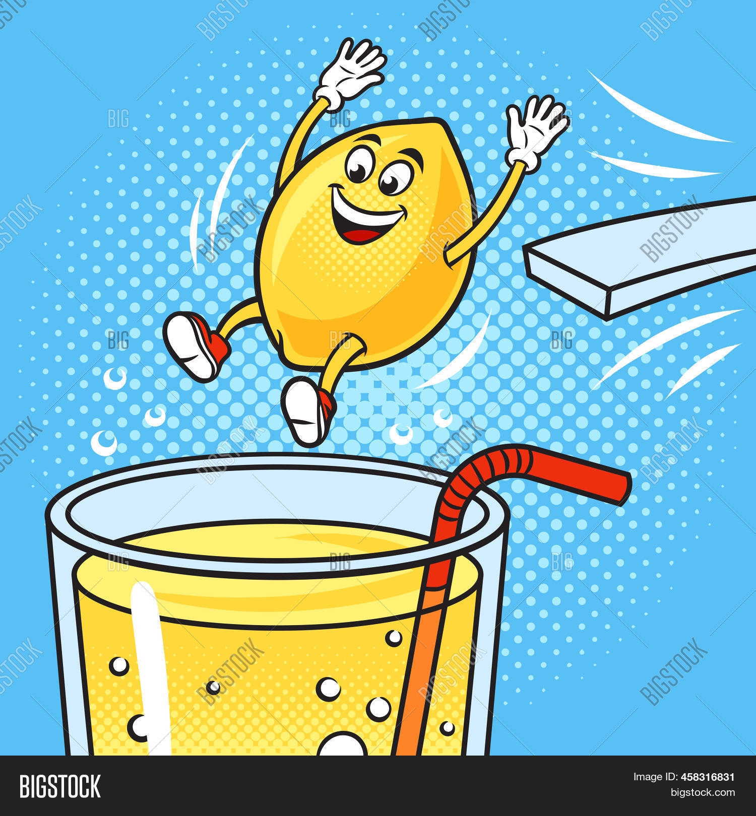 Cartoon Lemon Diving Image & Photo (Free Trial) | Bigstock