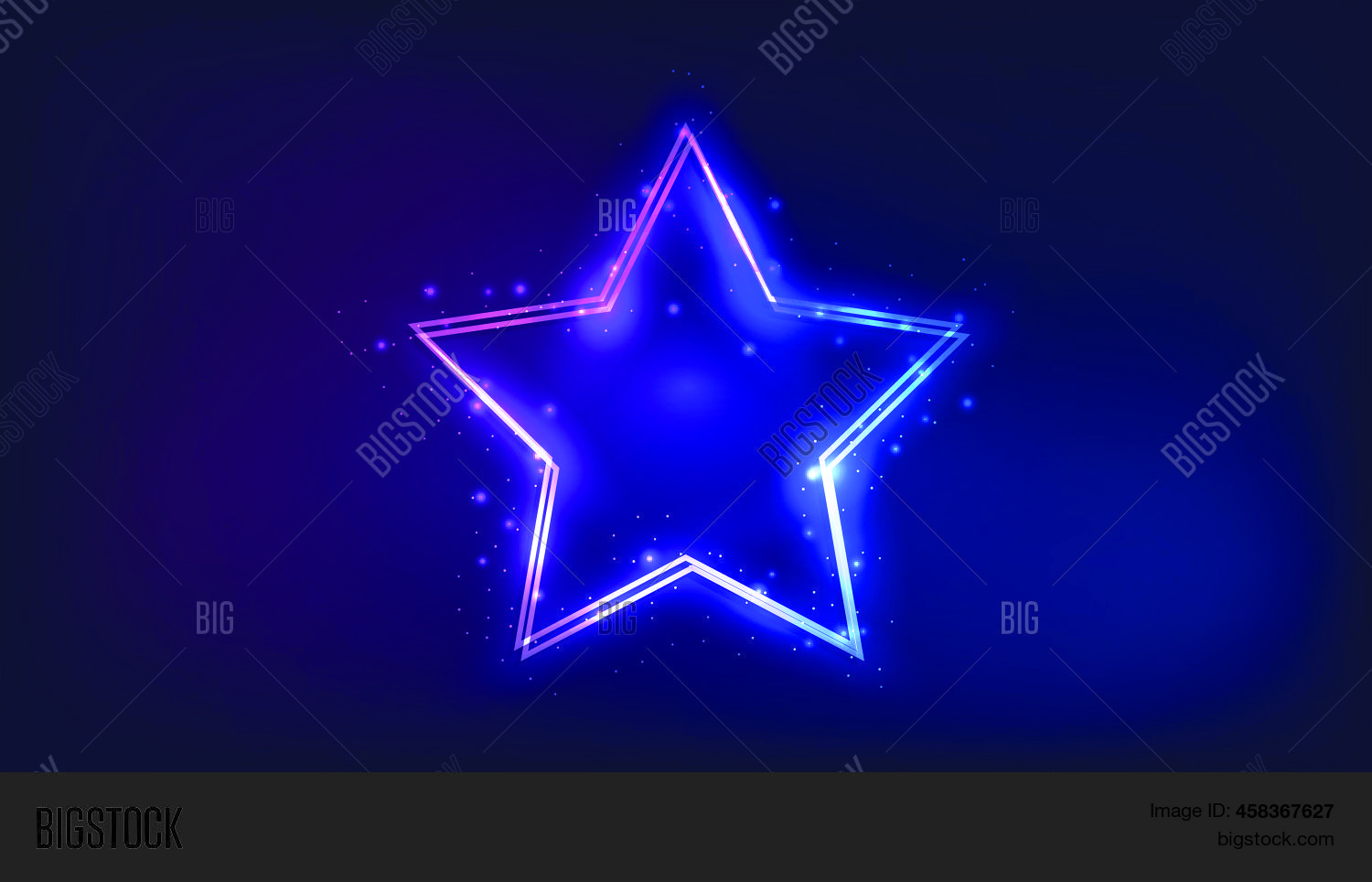 Neon Double Star Vector & Photo (Free Trial) | Bigstock
