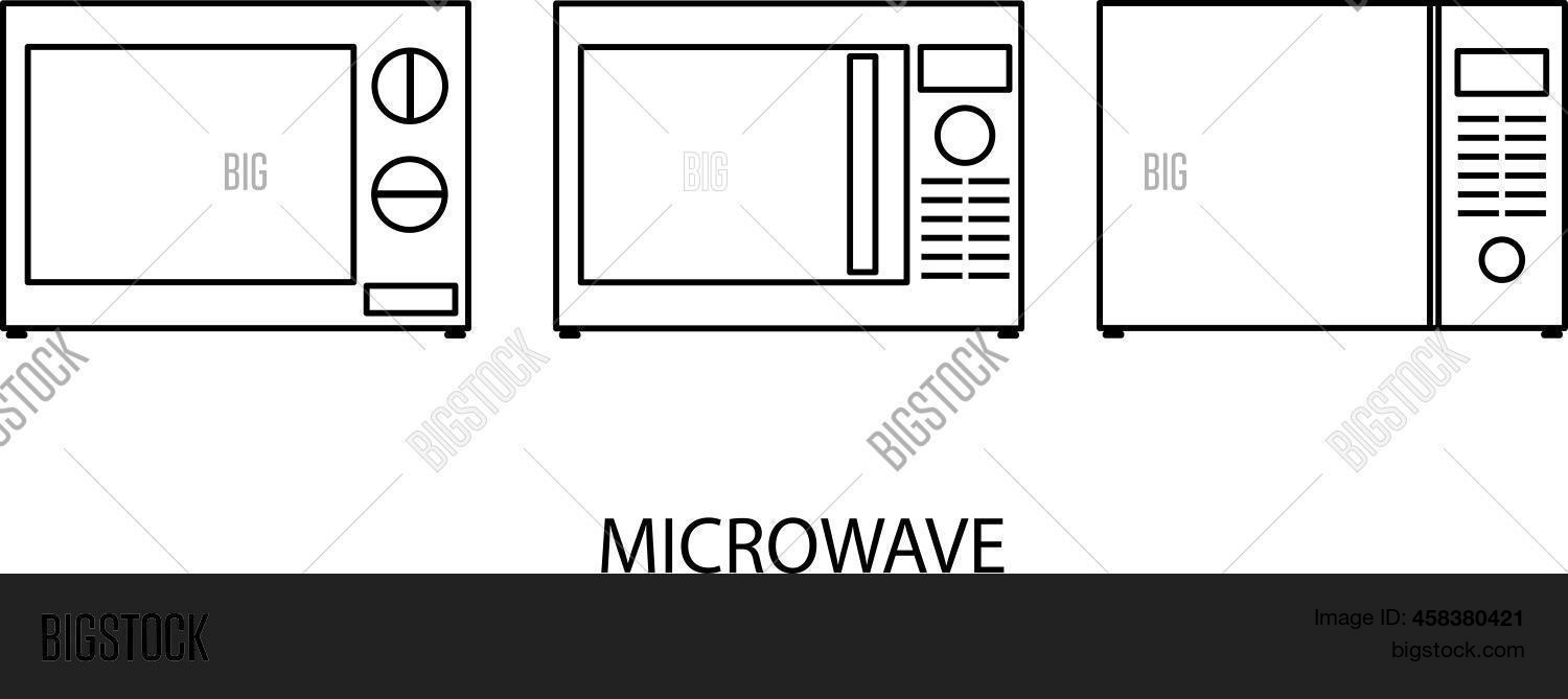 Drawings Microwaves Vector & Photo (Free Trial) | Bigstock