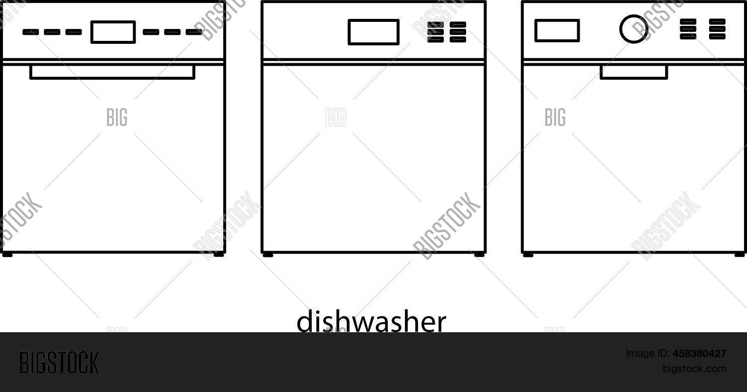 Drawings Dishwashers Vector & Photo (Free Trial) | Bigstock