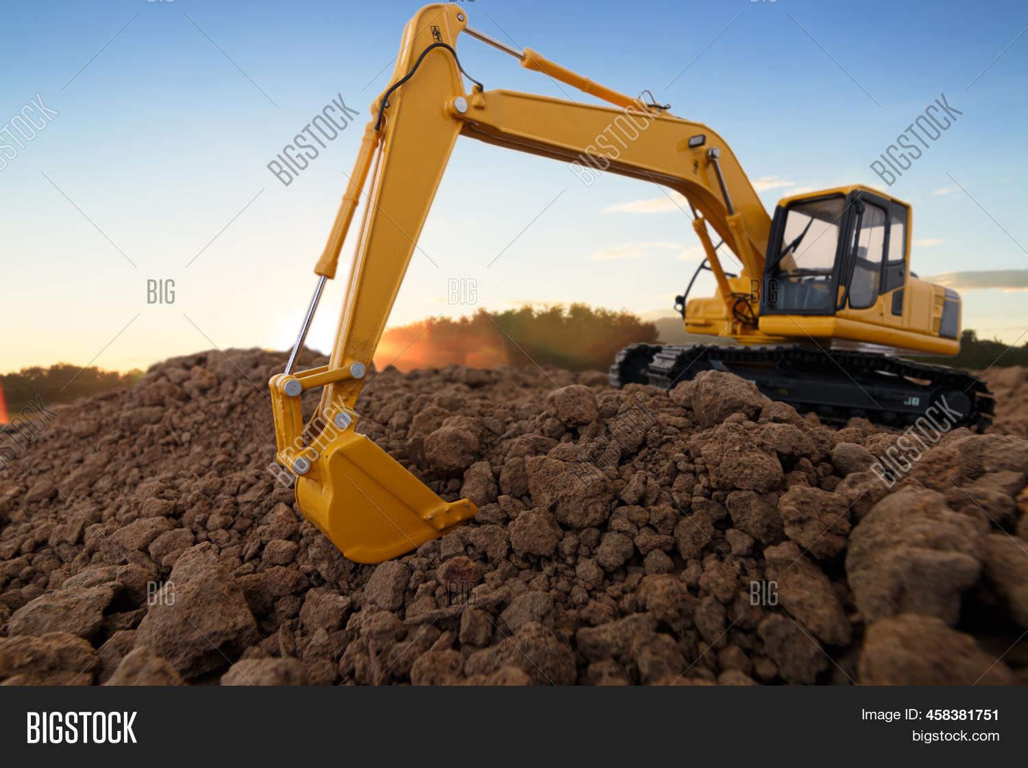 Excavators Digging Image & Photo (Free Trial) | Bigstock