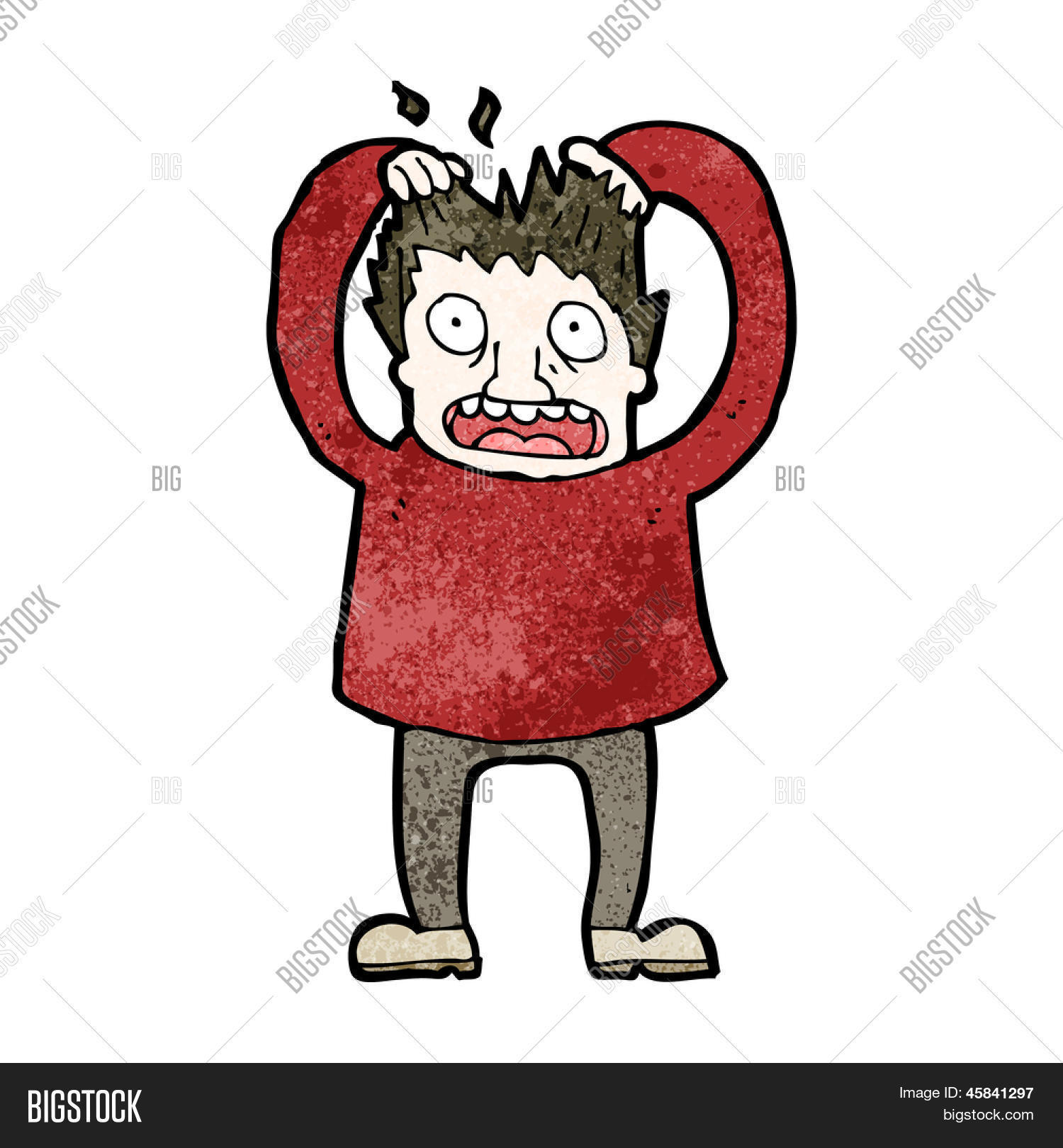 Cartoon Man Tearing Image & Photo (Free Trial) | Bigstock