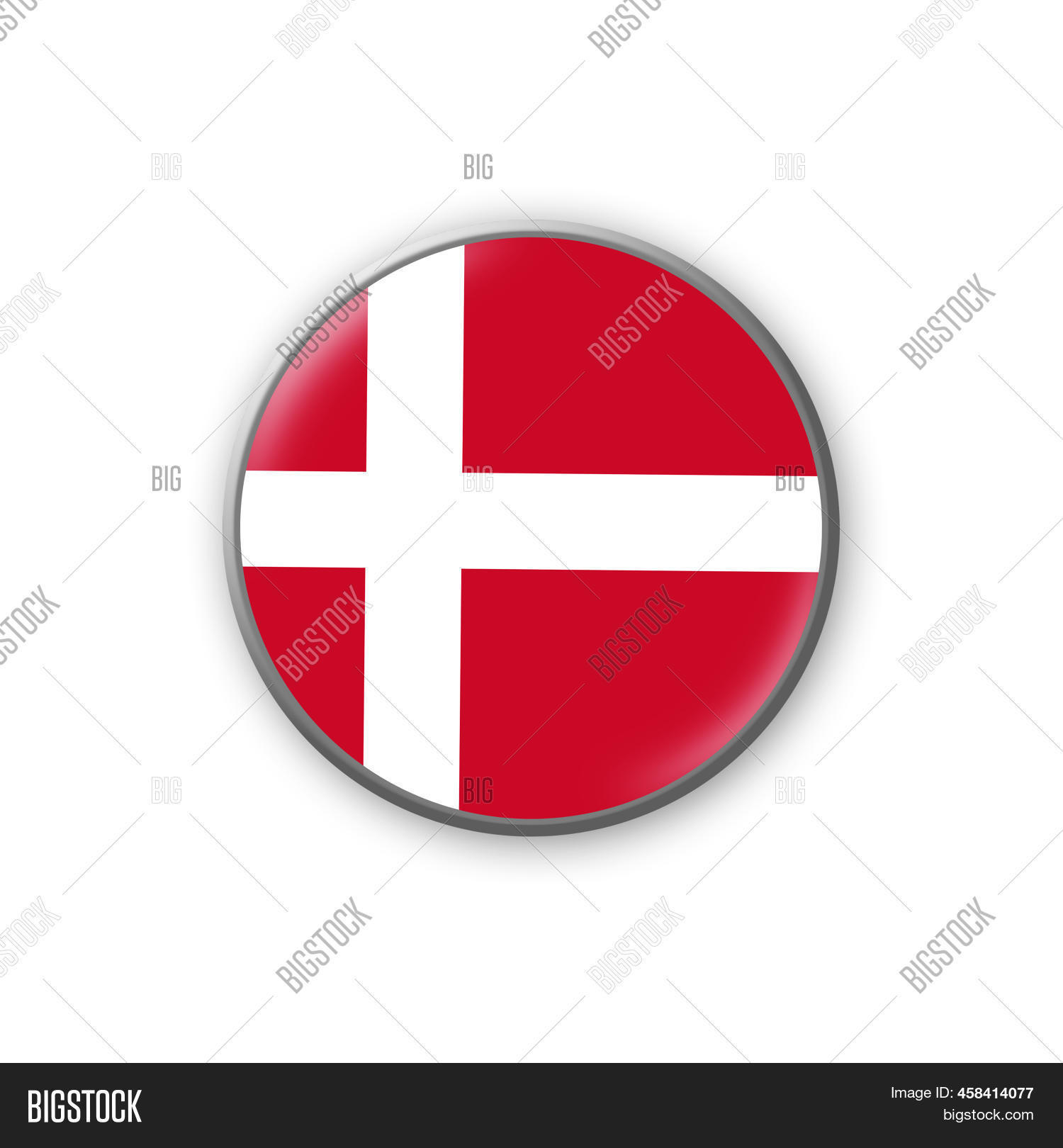 Denmark Flag. Round Image & Photo (Free Trial) | Bigstock