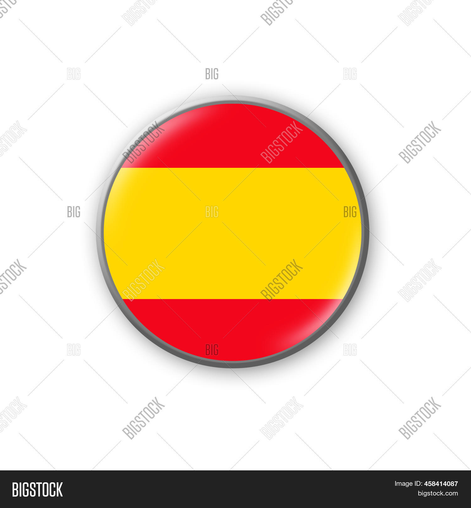 Spain Flag. Round Image & Photo (Free Trial) | Bigstock