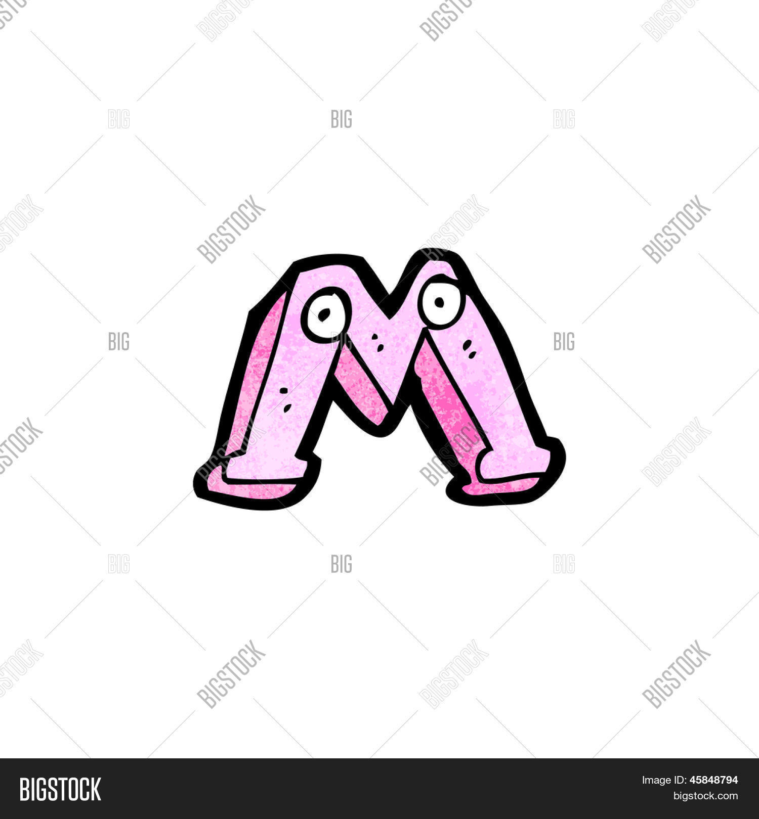 Cartoon Letter M Eyes Image & Photo (Free Trial) | Bigstock