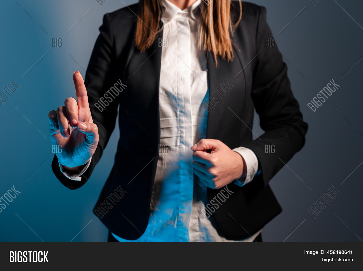 One Finger Pointing Image & Photo (Free Trial) | Bigstock