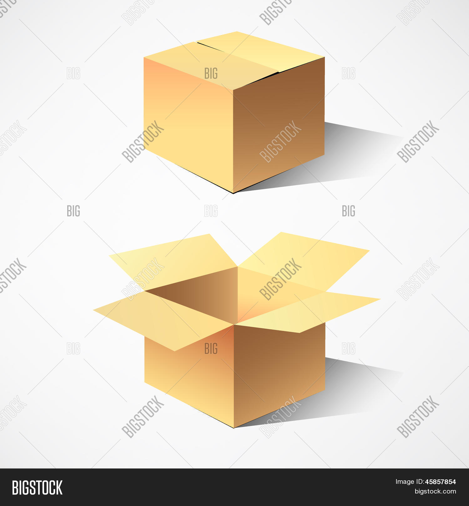 Cardboard Boxes. Vector & Photo (Free Trial) | Bigstock