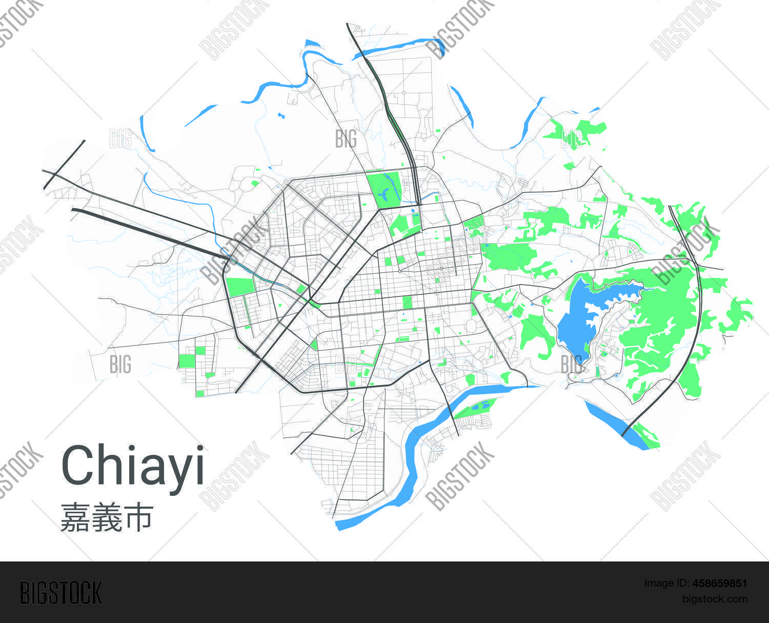 Chiayi Vector Map. Vector & Photo (Free Trial) | Bigstock