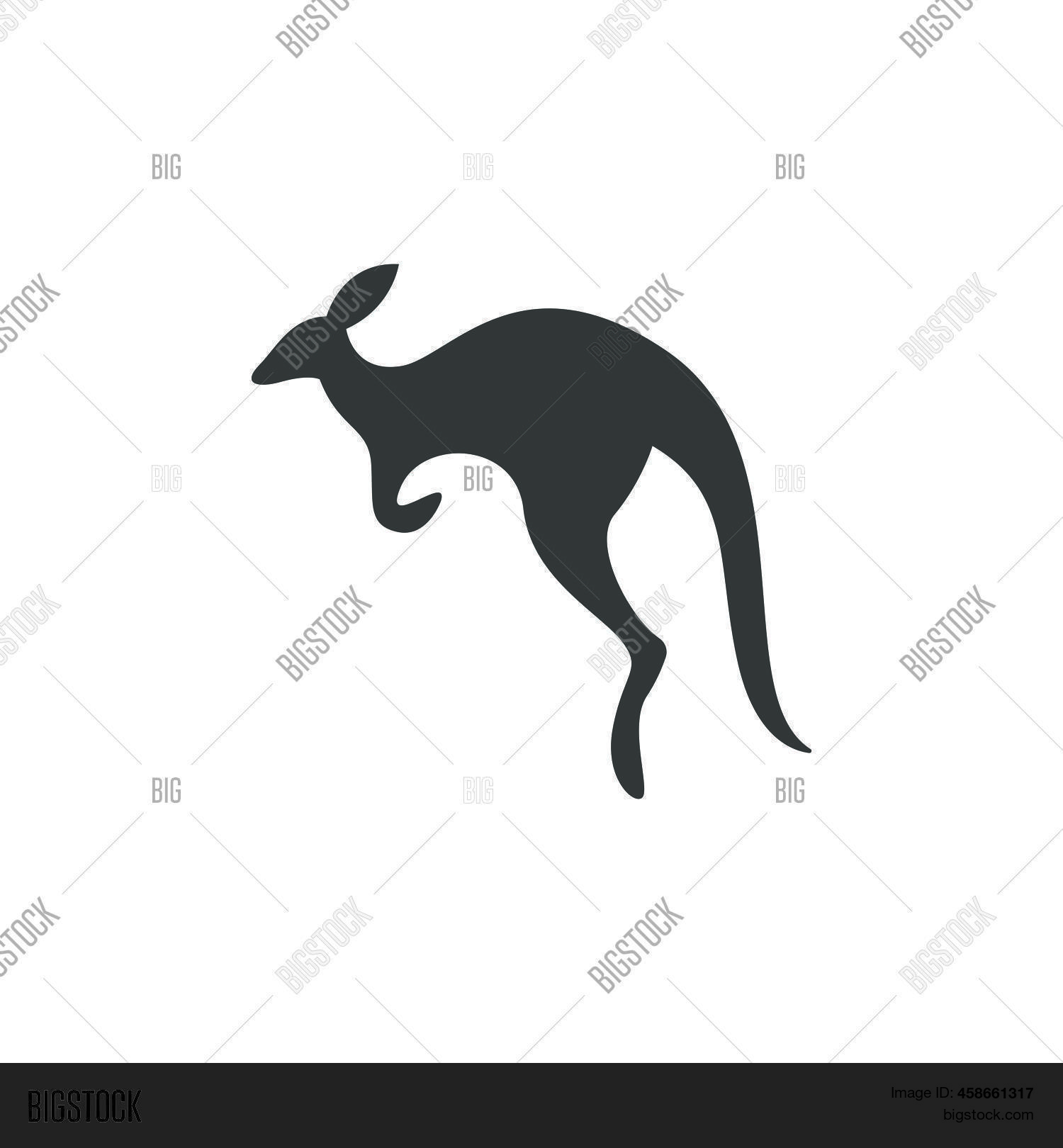 Kangaroo Icon Logo Vector & Photo (Free Trial) | Bigstock