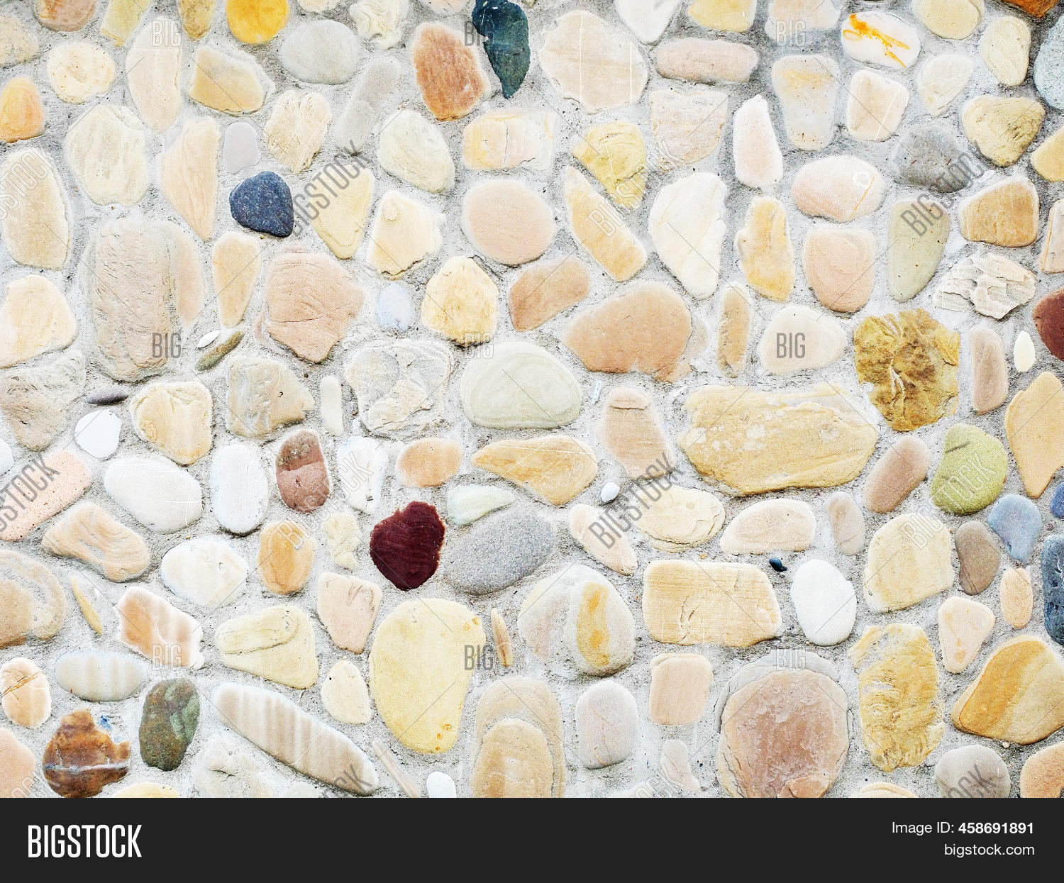 Wall Decorated Pebble Image & Photo (Free Trial) | Bigstock