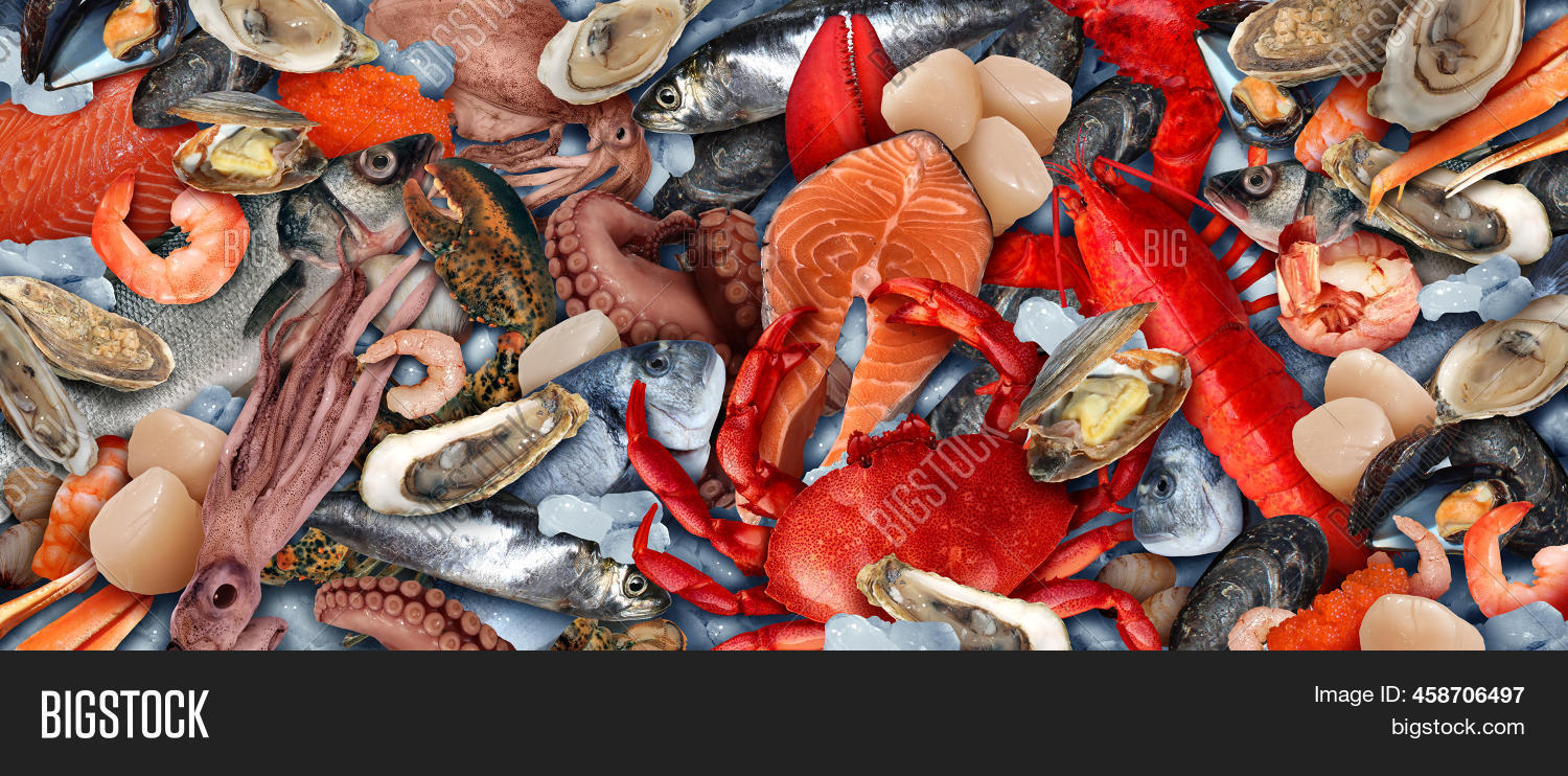 Seafood Background Image & Photo (Free Trial) | Bigstock