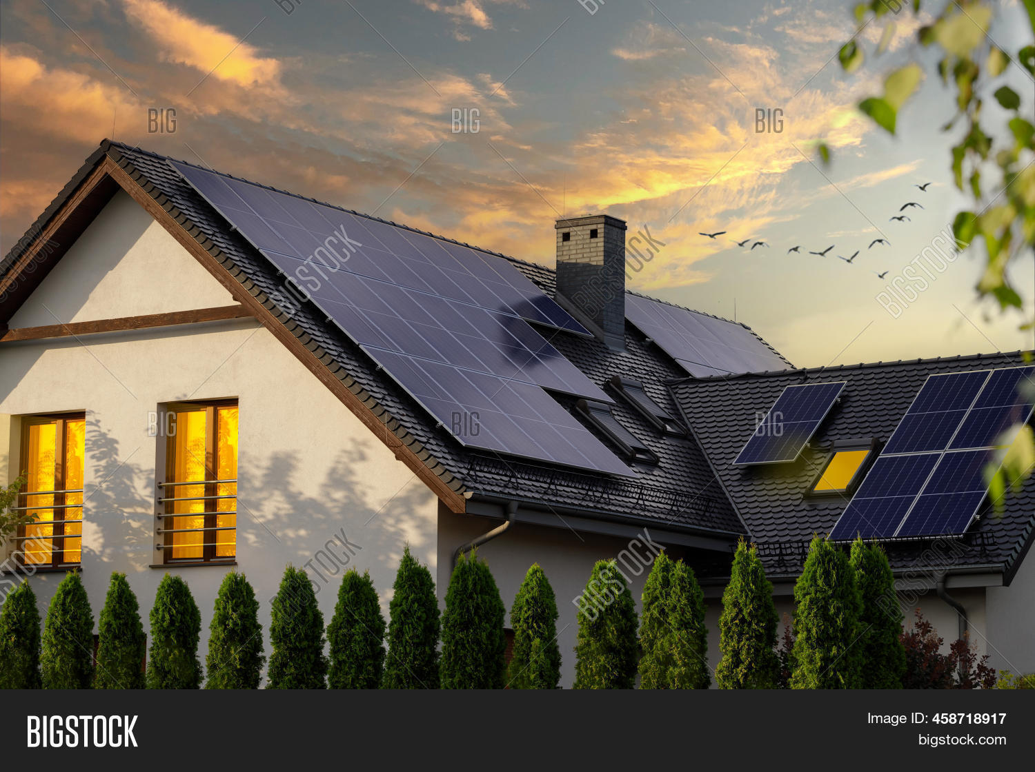 Modern House Solar Image & Photo (Free Trial) | Bigstock