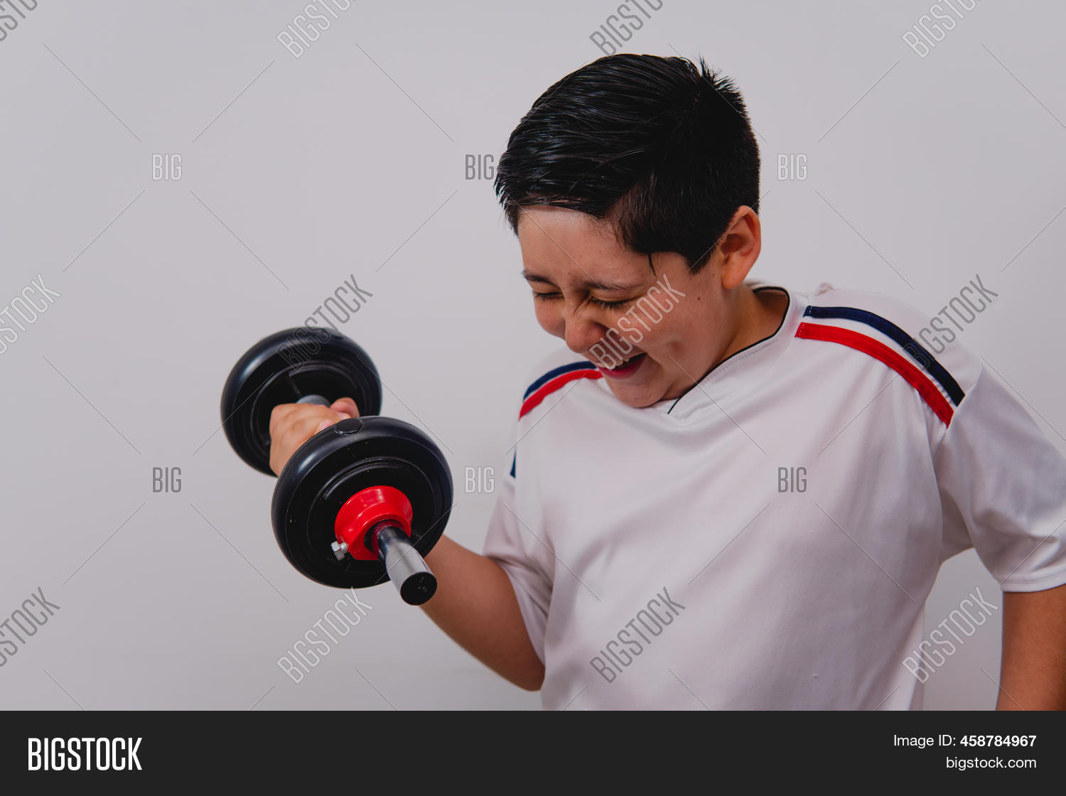 Boy Dumbbell Image & Photo (Free Trial) | Bigstock