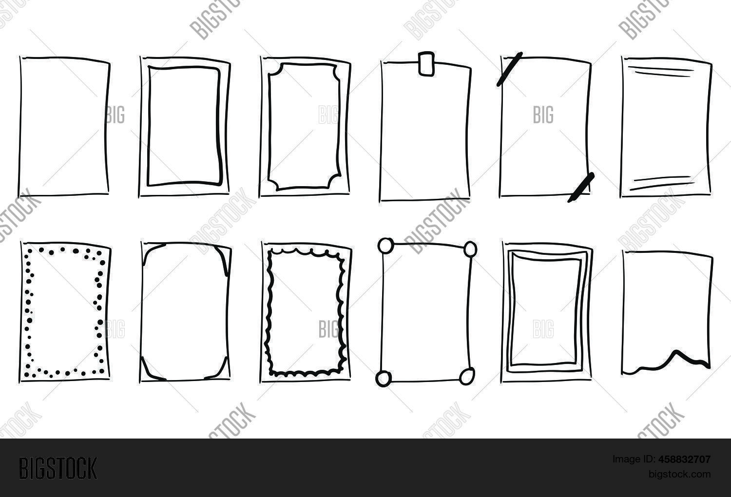 Draw Frame Box Hand Vector & Photo (Free Trial) | Bigstock