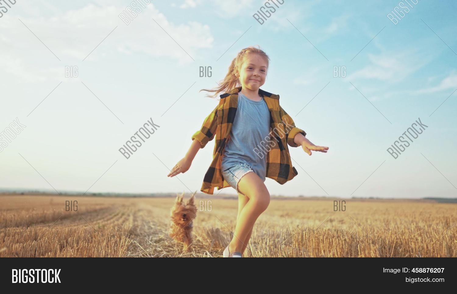 Girl Dog Running. Image & Photo (Free Trial) | Bigstock