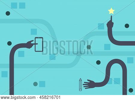 Three Long Hands Vector & Photo (Free Trial) | Bigstock