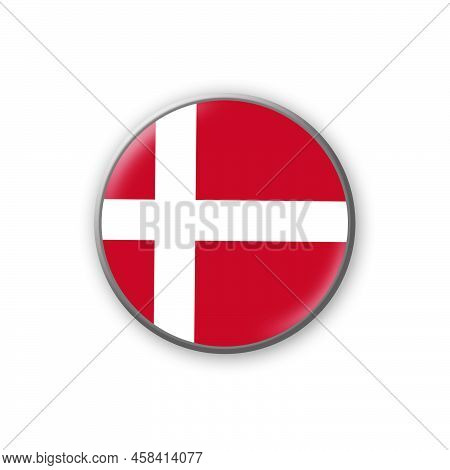 Denmark Flag. Round Image & Photo (Free Trial) | Bigstock