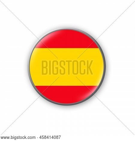 Spain Flag. Round Image & Photo (Free Trial) | Bigstock