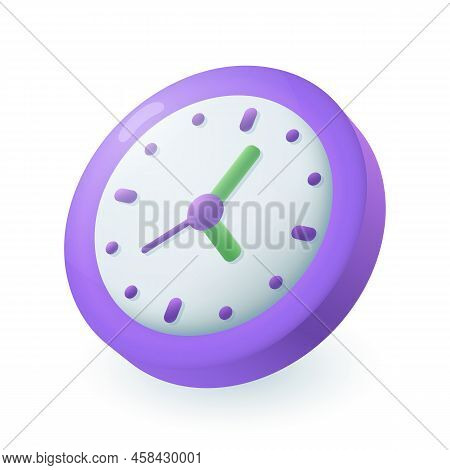 Round Purple Clock Vector & Photo (Free Trial) | Bigstock