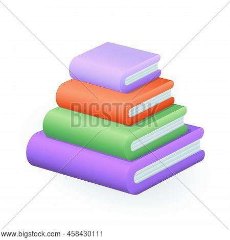 Pile Books Cartoon Vector & Photo (Free Trial) | Bigstock