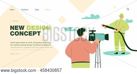 Back View Cameraman Vector & Photo (Free Trial) | Bigstock