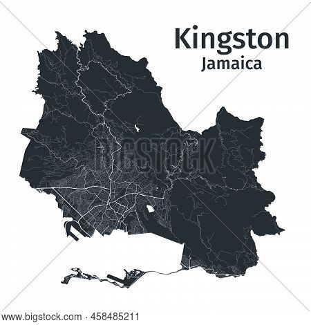 Kingston Vector Map. Vector & Photo (Free Trial) | Bigstock